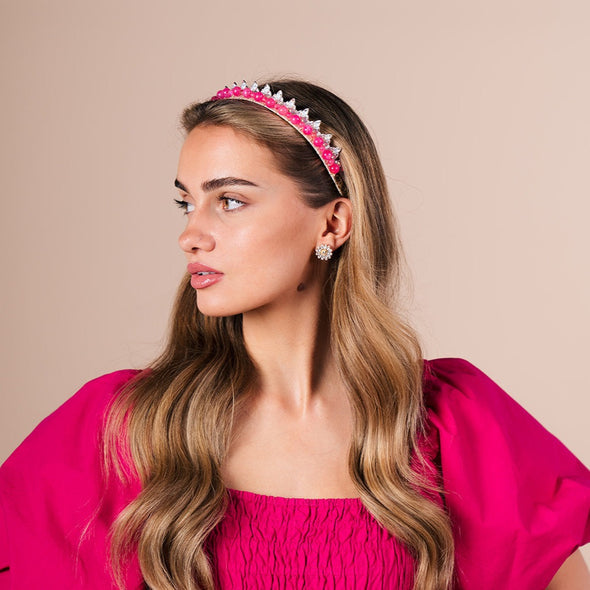 The Layered Hot Pink Aria - Designer Crown Hire